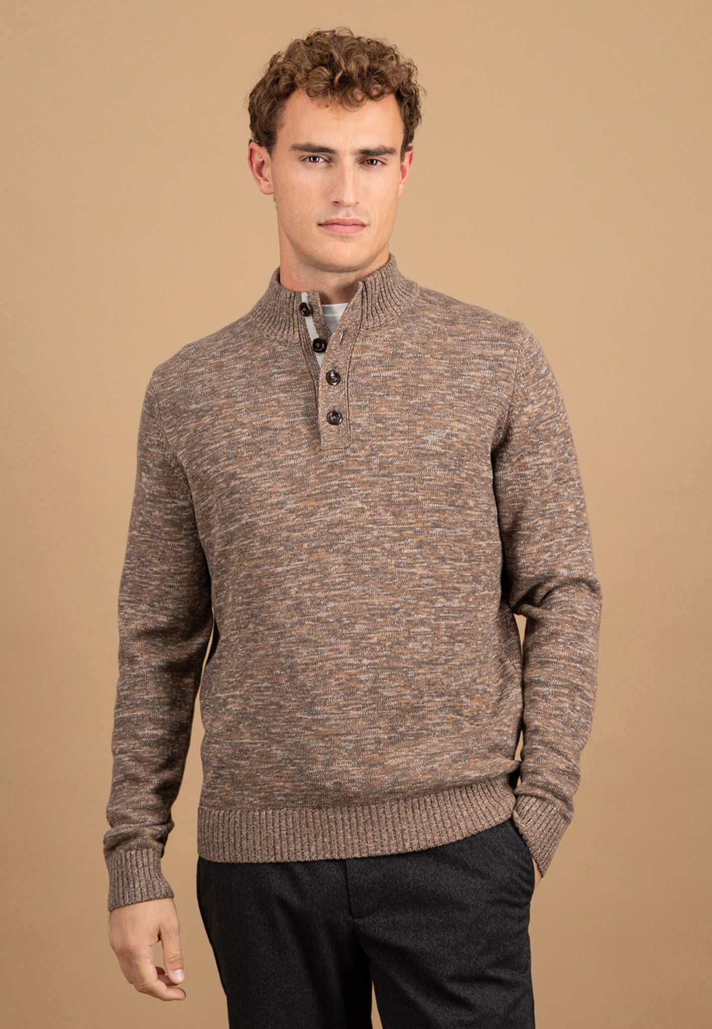 Troyer made of cotton in a melange look – FYNCH-HATTON | Offizieller ...
