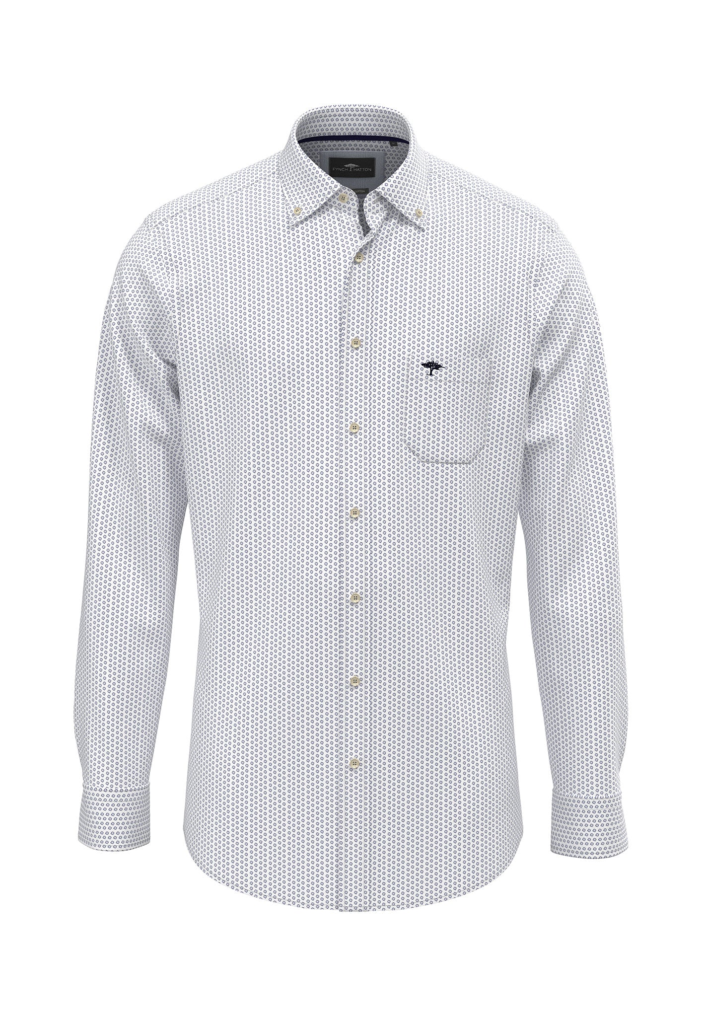 Hirt made of 100% cotton with minimal print – FYNCH-HATTON ...