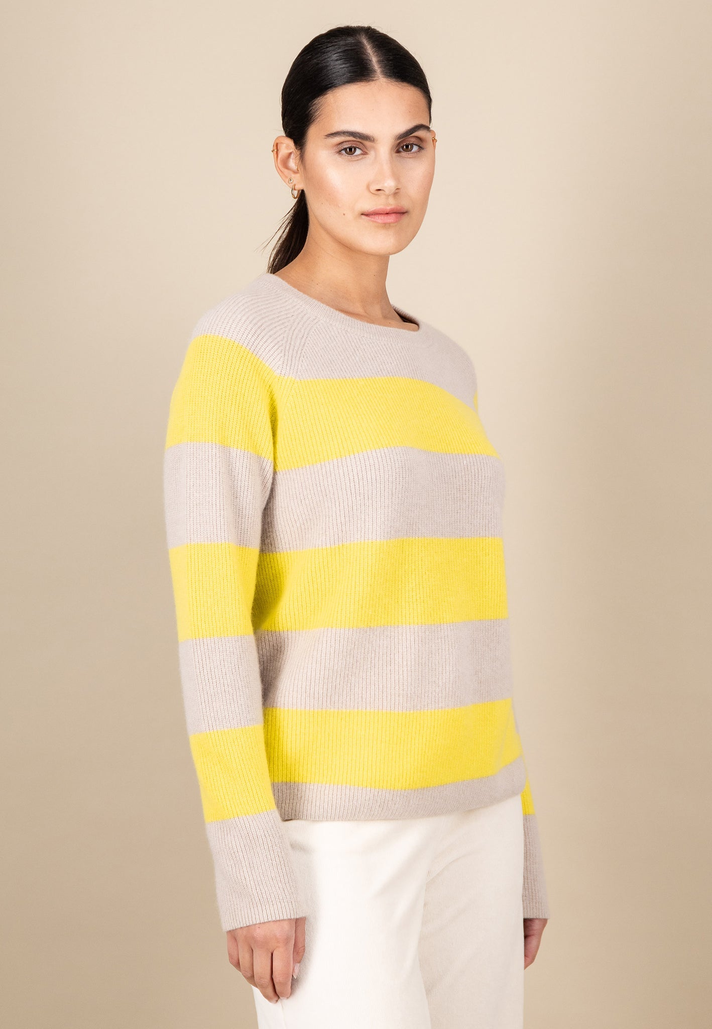 Kashmir sweater in strip look – FYNCH-HATTON | Offizieller Online Shop